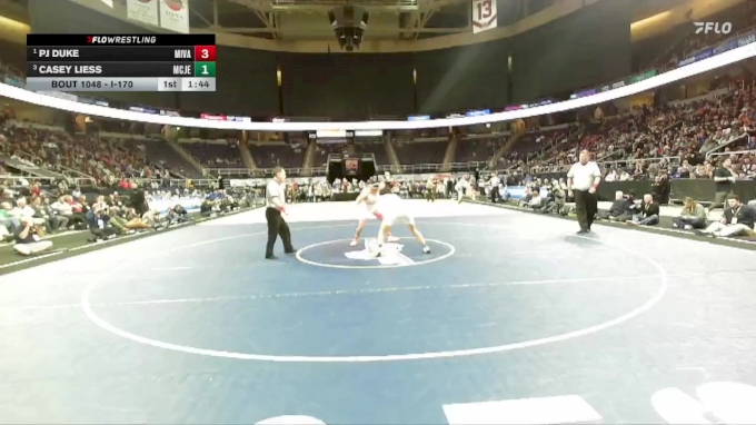 I-170 lbs 1st Place Match - Pj Duke, Minisink Valley vs Casey Liess ...