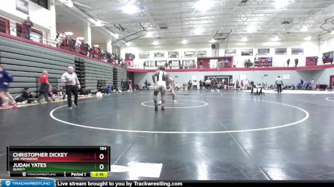184 lbs Cons. Round 3 - Judah Yates, Quincy vs Christopher Dickey, UNC ...