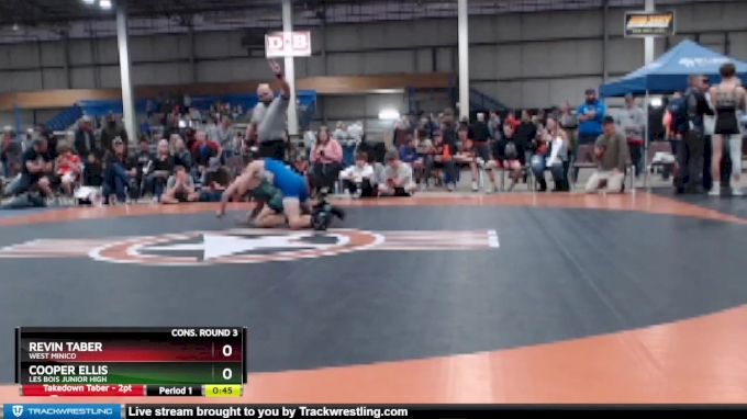120 lbs Cons. Round 3 - Revin Taber, West Minico vs Cooper Ellis, Les ...
