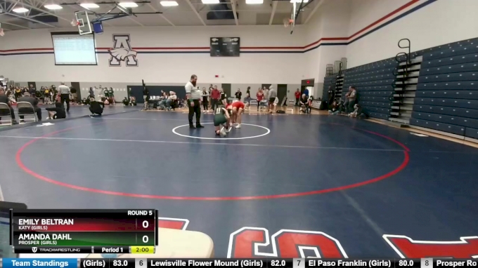 120 lbs Round 5 - Emily Beltran, Katy (Girls) vs Amanda Dahl, Prosper ...