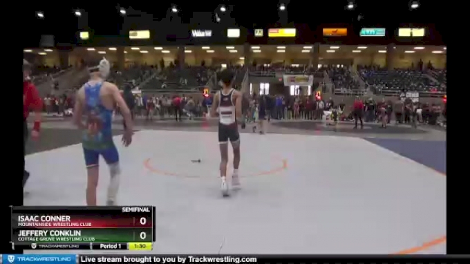 102 lbs Semifinal - Jeffery Conklin, Cottage Grove Wrestling Club vs ...