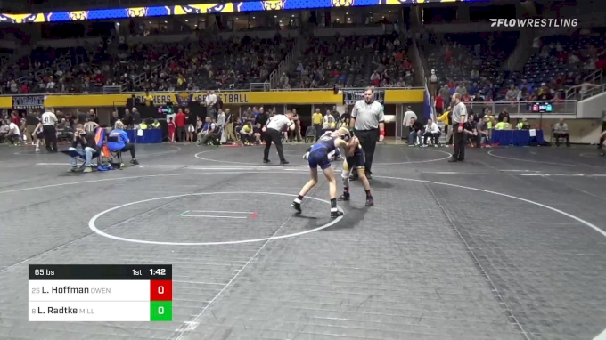 65 lbs Round Of 32 - Luke Hoffman, Owen J Roberts vs Louden Radtke ...