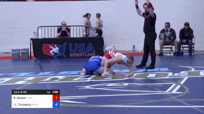 125 lbs Cons 16 #2 - Brooke Deeter, Sanderson Wrestling Academy vs Lauren Zaragoza, Brawley ...