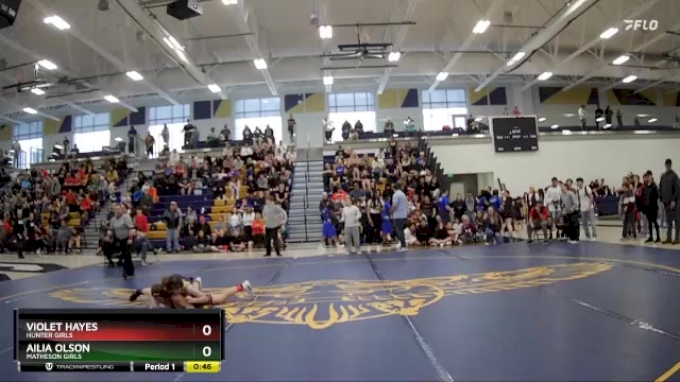 111 Girls 1st Place Match - Violet Hayes, Hunter Girls vs Ailia Olson ...
