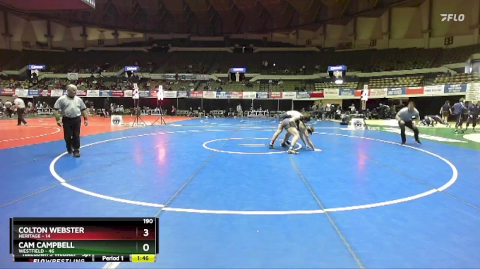 190 lbs Semis & Wb (16 Team) - Colton Webster, Heritage vs Cam Campbell ...