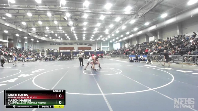 215 lbs Round 3 (3 Team) - Jared Haers, Palmyra Macedon Sr HS vs Mason ...