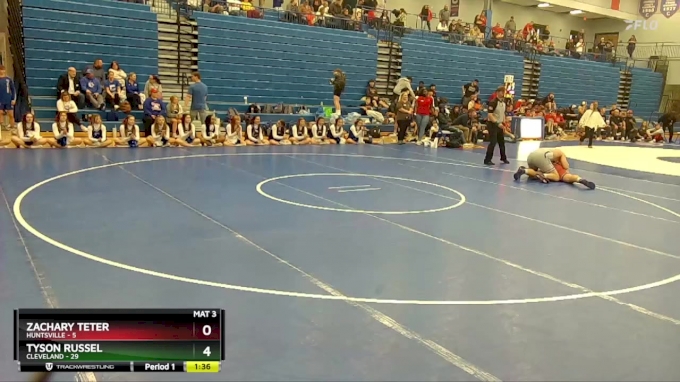 285 lbs Semis (4 Team) - Tyson Russel, Cleveland vs Zachary Teter ...
