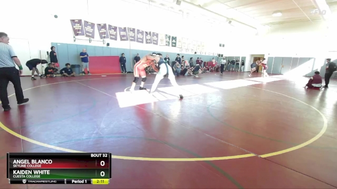 285 lbs Champ. Round 1 - Kaiden White, Cuesta College vs Angel Blanco ...