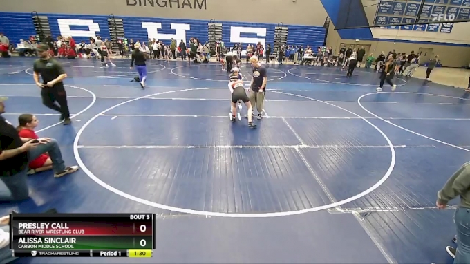 110 lbs Champ. Round 1 - Alissa Sinclair, Carbon Middle School vs ...