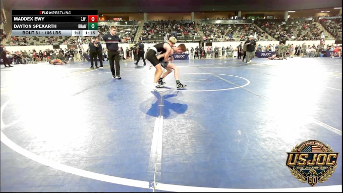 106 lbs Quarterfinal - Maddex Ewy, Elgin Wrestling vs Dayton Spexarth ...