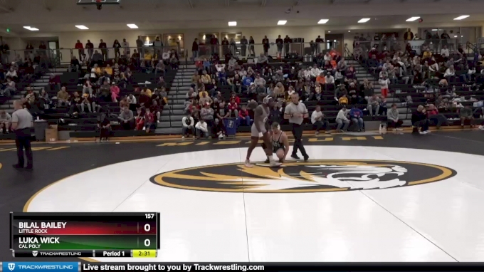 157 lbs Quarterfinal - Bilal Bailey, Little Rock vs Luka Wick, Cal Poly