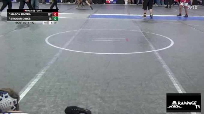 92 lbs 1st Place Match - Mason Rivera, Topeka Blue Thunder vs Brogan ...
