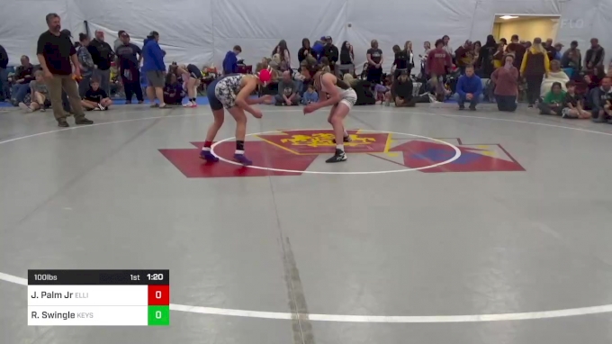 100 lbs Consi Of 4 - Johnny Palm Jr, Elliotsburg vs Ryan Swingle, Keyser