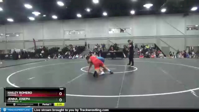 164 lbs Quarterfinals (8 Team) - Hailey Romero, Missouri 2 vs Jenna ...