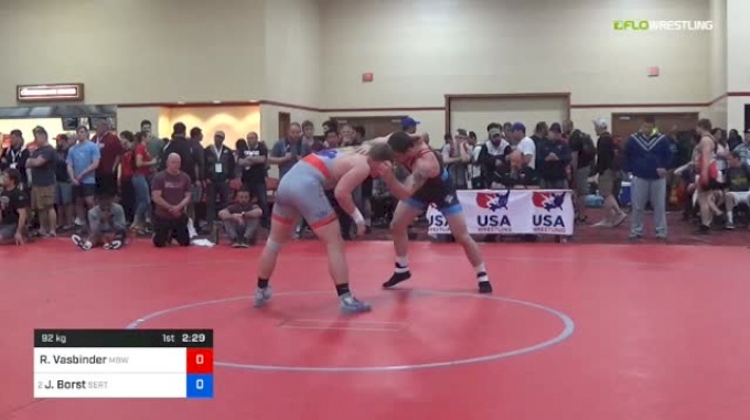 92 kg Rnd Of 16 - Ryan Vasbinder, McKendree Bearcat Wrestling Club vs ...