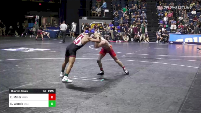 141 lbs Quarterfinal - Ethen Miller, Maryland vs Real Woods, Stanford