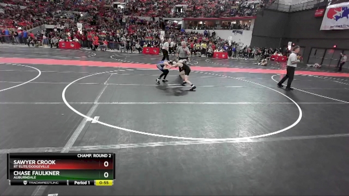 79 lbs Champ. Round 2 - Sawyer Crook, RT Elite/Dodgeville vs Chase Faulkner, Auburndale
