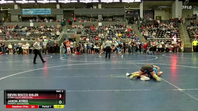 120 lbs Cons. Semi - Jaxon Ayres, Midwest Destroyers vs Devin Rocco ...