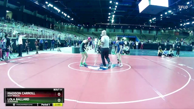 100 lbs Champ. Round 1 - Madison Carroll, Gulf Breeze vs Lola Ballard ...