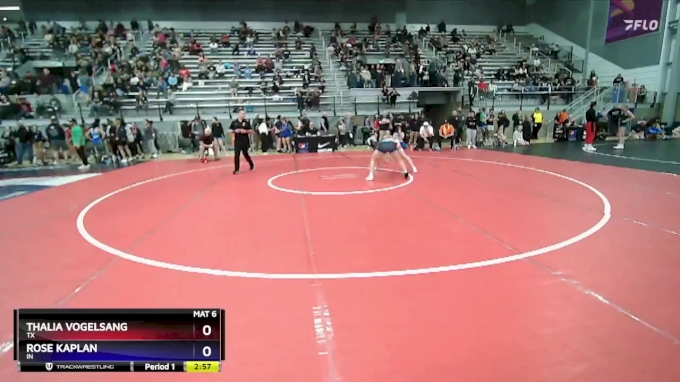 57 lbs Champ. Round 2 - Thalia Vogelsang, TX vs Rose Kaplan, IN