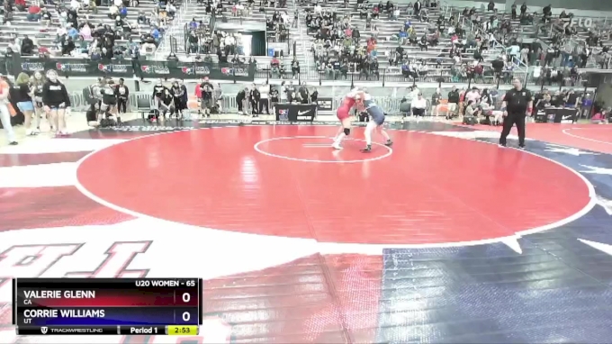 65 lbs Champ. Round 2 - Valerie Glenn, CA vs Corrie Williams, UT
