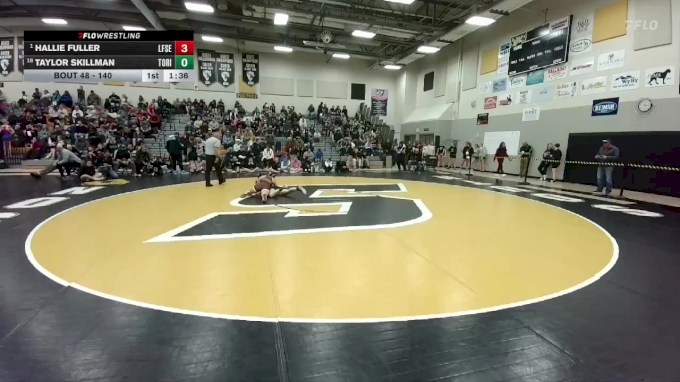 140 lbs Champ. Round 2 - Hallie Fuller, Lingle-Ft. Laramie/Southeast vs ...