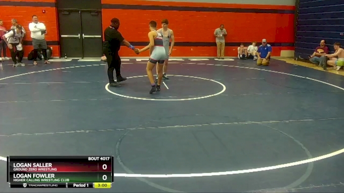 152 lbs Semifinal - Logan Saller, Ground Zero Wrestling vs Logan Fowler ...