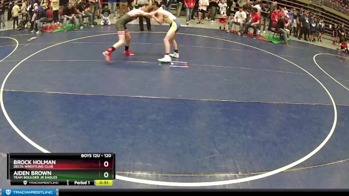 120 lbs Cons. Round 4 - Brock Holman, Delta Wrestling Club vs Aiden ...