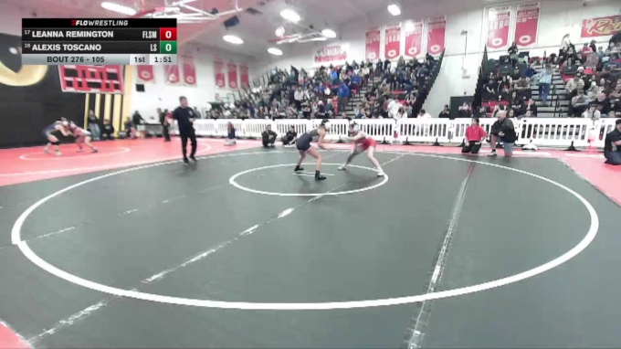 105 lbs Champ. Round 2 - Leanna Remington, Folsom vs Alexis Toscano ...