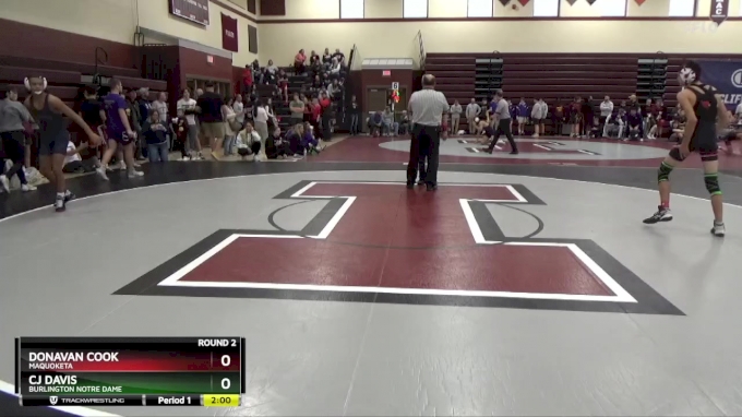 126 lbs Round 2 - CJ Davis, Burlington Notre Dame vs Donavan Cook ...