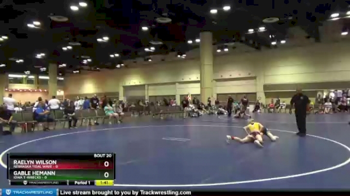 100 lbs Semis & Wb (16 Team) - Gable Hemann, Iowa T-Wrecks vs Raelyn ...