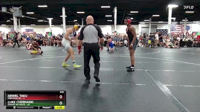 215 lbs Round 1 (6 Team) - Arwel Taku, Precision WC vs Luke Chernaski ...