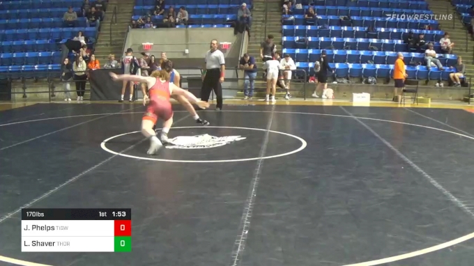 Match - Jackson Phelps, Tiger Wrestling vs Luke Shaver, Thoroughbred ...