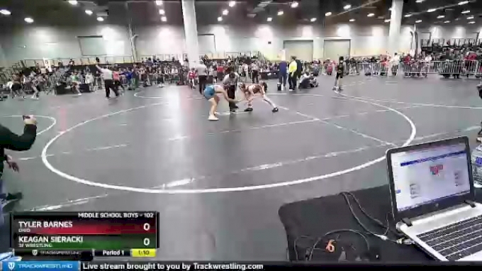 102 lbs Cons. Round 2 - Keagan Sieracki, 3F Wrestling vs Tyler Barnes, Ohio