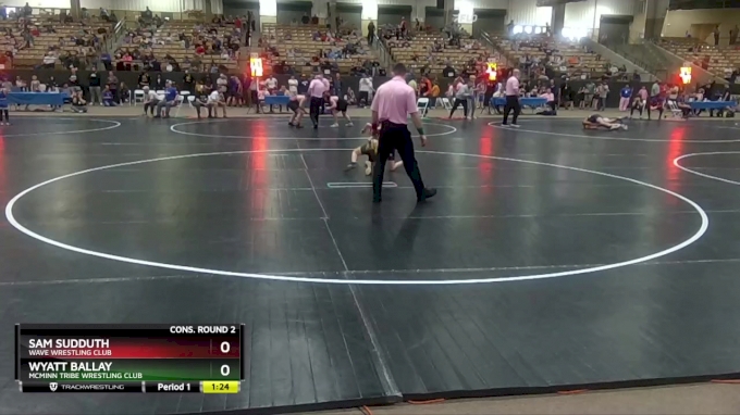 70 lbs Cons. Round 2 - Sam Sudduth, Wave Wrestling Club vs Wyatt Ballay ...