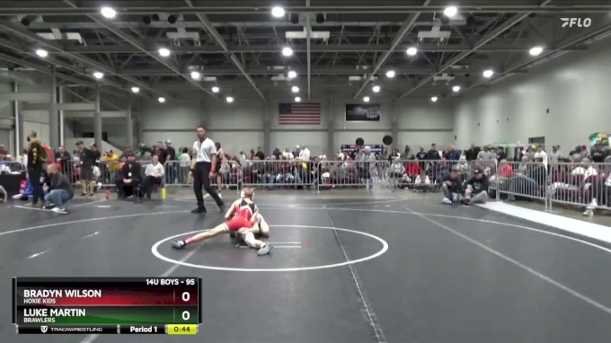 95 lbs Cons. Round 2 - Bradyn Wilson, Hoxie Kids vs Luke Martin, Brawlers