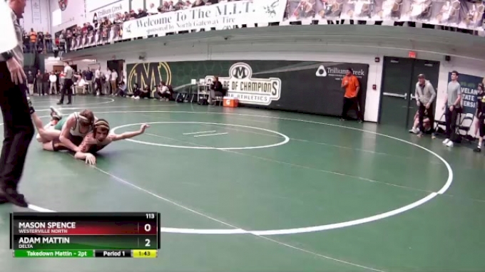 113 lbs Quarterfinal - Adam Mattin, Delta vs Mason Spence, Westerville ...