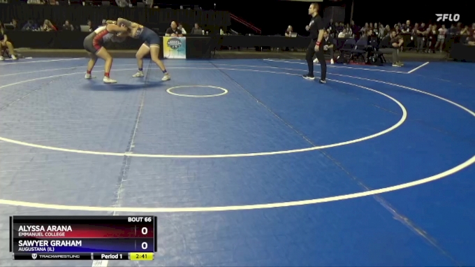 170 lbs Champ. Round 1 - Sawyer Graham, Augustana (IL) vs Alyssa Arana ...