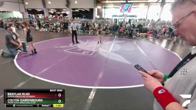 80 lbs Cons. Round 2 - Braylan Russ, Austin Wrestling Academy vs Colton ...