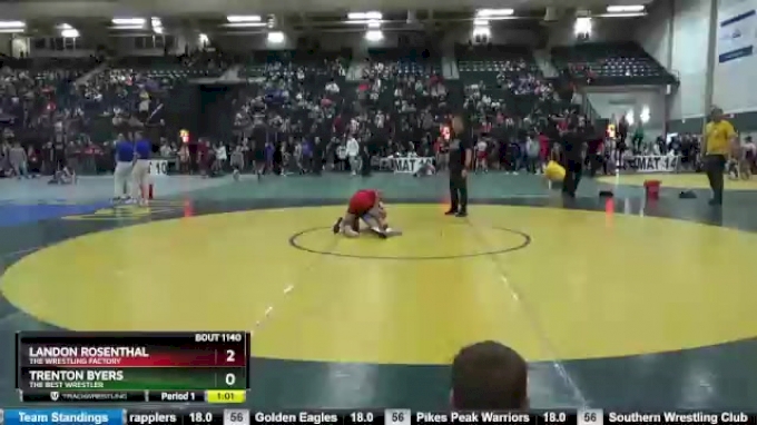 100 lbs Semifinal - Landon Rosenthal, The Wrestling Factory vs Trenton ...