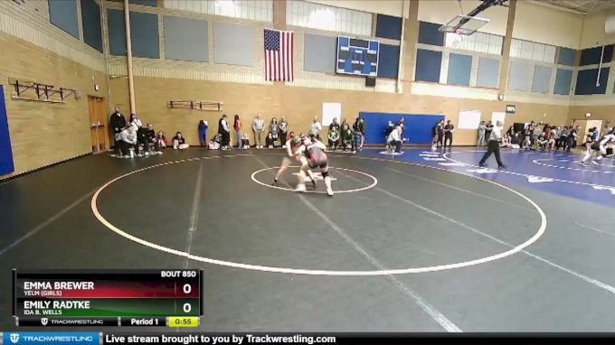 125lbs Cons. Round 4 - Emma Brewer, Yelm (Girls) vs Emily Radtke, Ida B ...