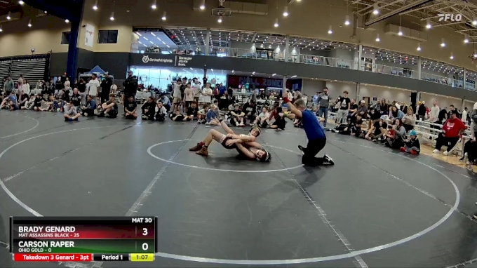 92 lbs Round 5 (8 Team) - Brady Genard, Mat Assassins Black vs Carson ...
