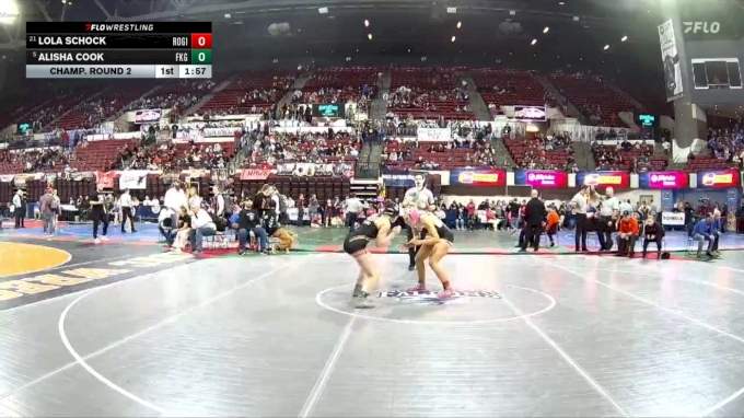 G - 140 lbs Champ. Round 2 - Alisha Cook, Flathead (Kalispell) Girls vs ...