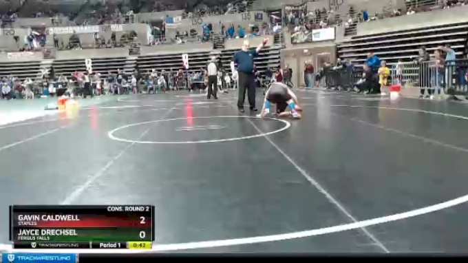 110 lbs Cons. Round 2 - Gavin Caldwell, Staples vs Jayce Drechsel, Fergus Falls