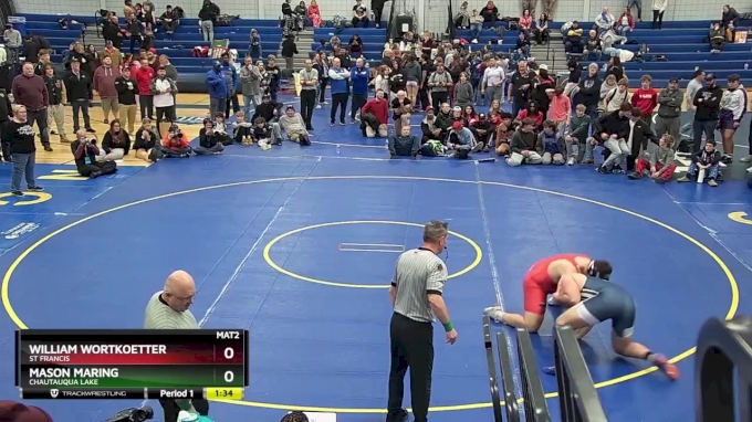 285 lbs 1st Place Match - William Wortkoetter, St Francis vs Mason ...