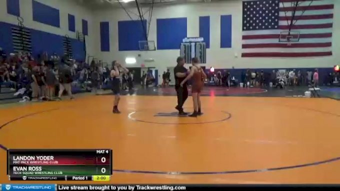 132 lbs Champ. Round 1 - Landon Yoder, Mat Pack Wrestling Club vs Evan ...