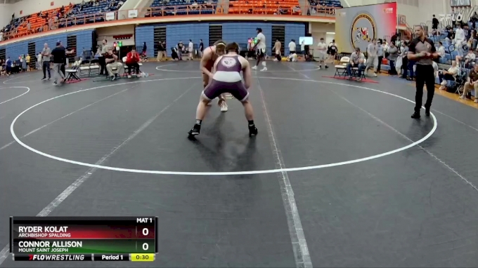 150 lbs Cons. Round 5 - Connor Allison, Mount Saint Joseph vs Ryder ...