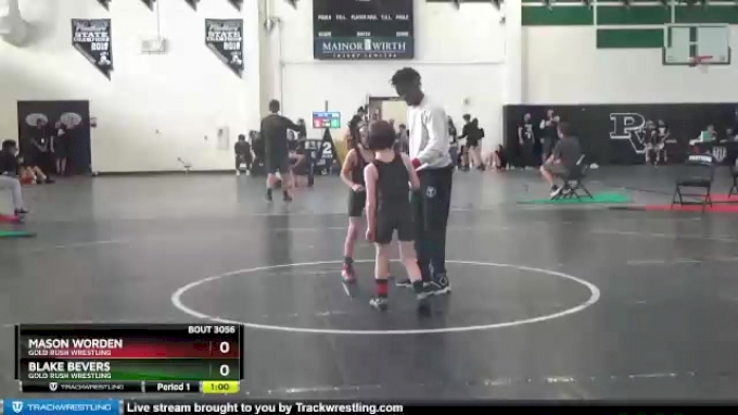 56 lbs Cons. Semi - Mason Worden, Gold Rush Wrestling vs Blake Bevers ...