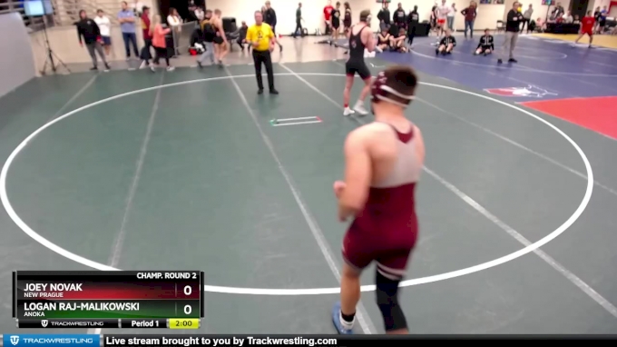 195 lbs Champ. Round 2 - Joey Novak, New Prague vs Logan Raj-Malikowski ...