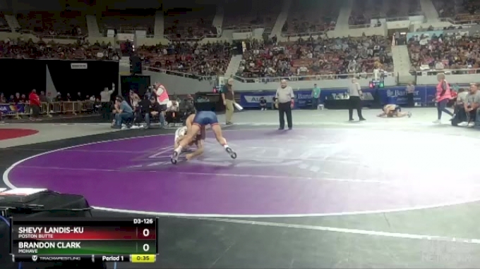 D3-126 lbs 3rd Place Match - Brandon Clark, Mohave vs Shevy Landis-Ku ...
